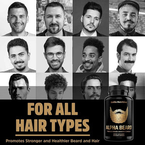Hollis Nutrition Alpha Beard Premium Growth Formula | bodytonix Australia