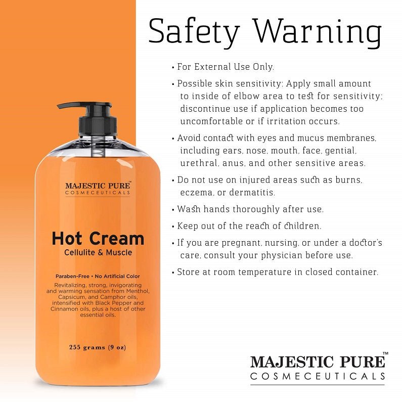 Majestic Pure Hot Cream Cellulite & Muscle Treatment | bodytonix ...