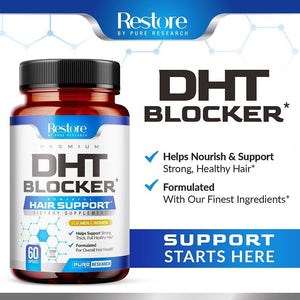 Restore DHT Blocker Hair Growth Support Supplement | bodytonix Australia